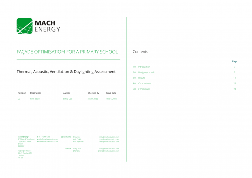 Facade Optimisation For A Primary School Mach Group